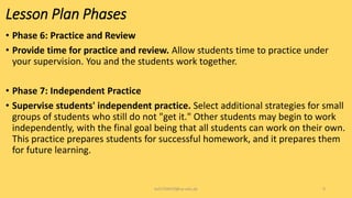 Value of different steps in lesson planning | PPTX