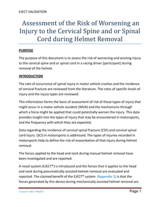 Helmet Removal/Eject Assement | PDF