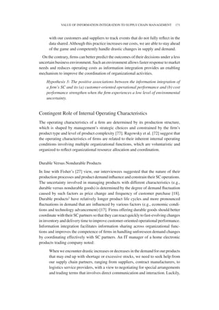 Value of information integration to supply chain management role of internal and external ...