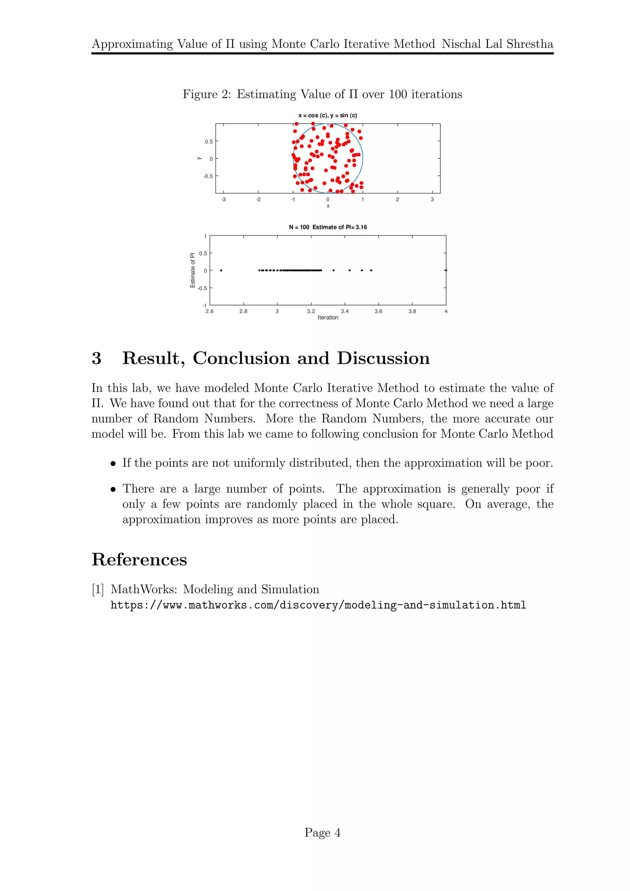 Approximating Value Of PiΠ Using Monte Carlo Iterative Method Pdf