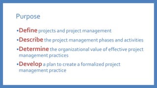 Value of Project Management | PPT