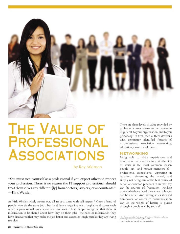 Value of Professional Associations