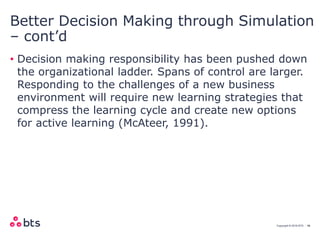 BTS - Value Of Simulation Learning | PDF