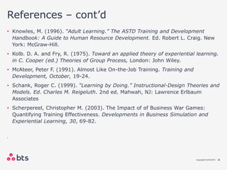 BTS - Value Of Simulation Learning | PDF