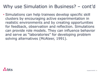BTS - Value Of Simulation Learning | PDF