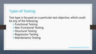 Value of software testing | PPT