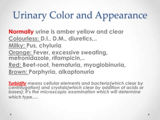 Value of urinalysis in clinical medicine | PPTX