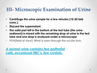 Value of urinalysis in clinical medicine copy | PPTX