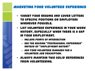 Value Of Volunteering | PPTX