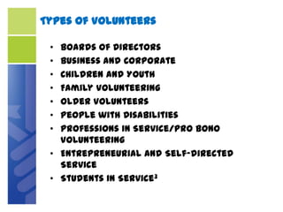 Value Of Volunteering | PPTX
