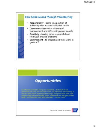 Value of volunteering handouts (2) | PDF