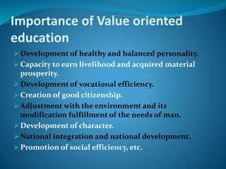 Value oriented education ppt.by kattalimuj | PPT
