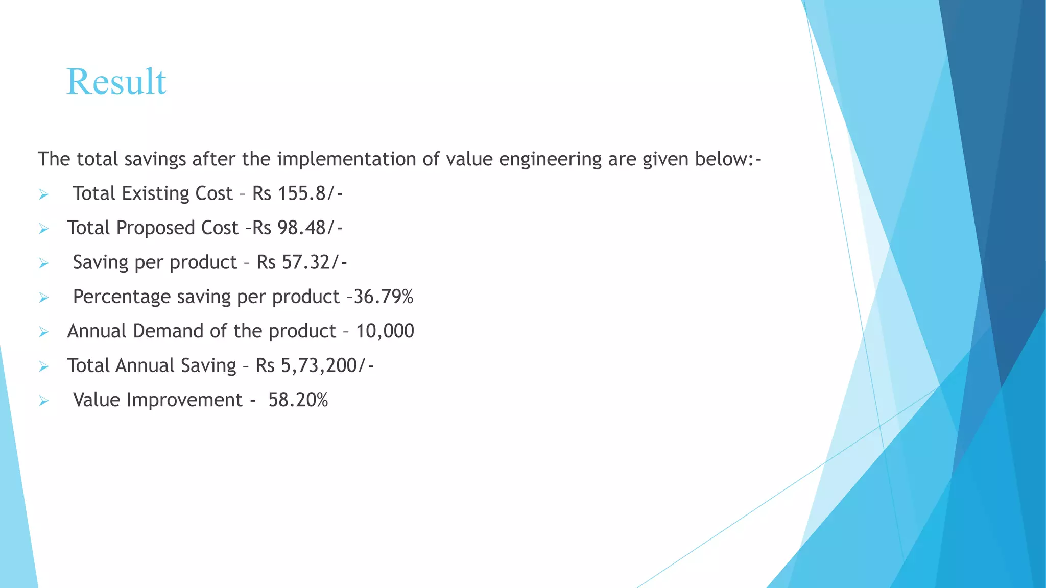 Value engineering case study ppt | PPTX