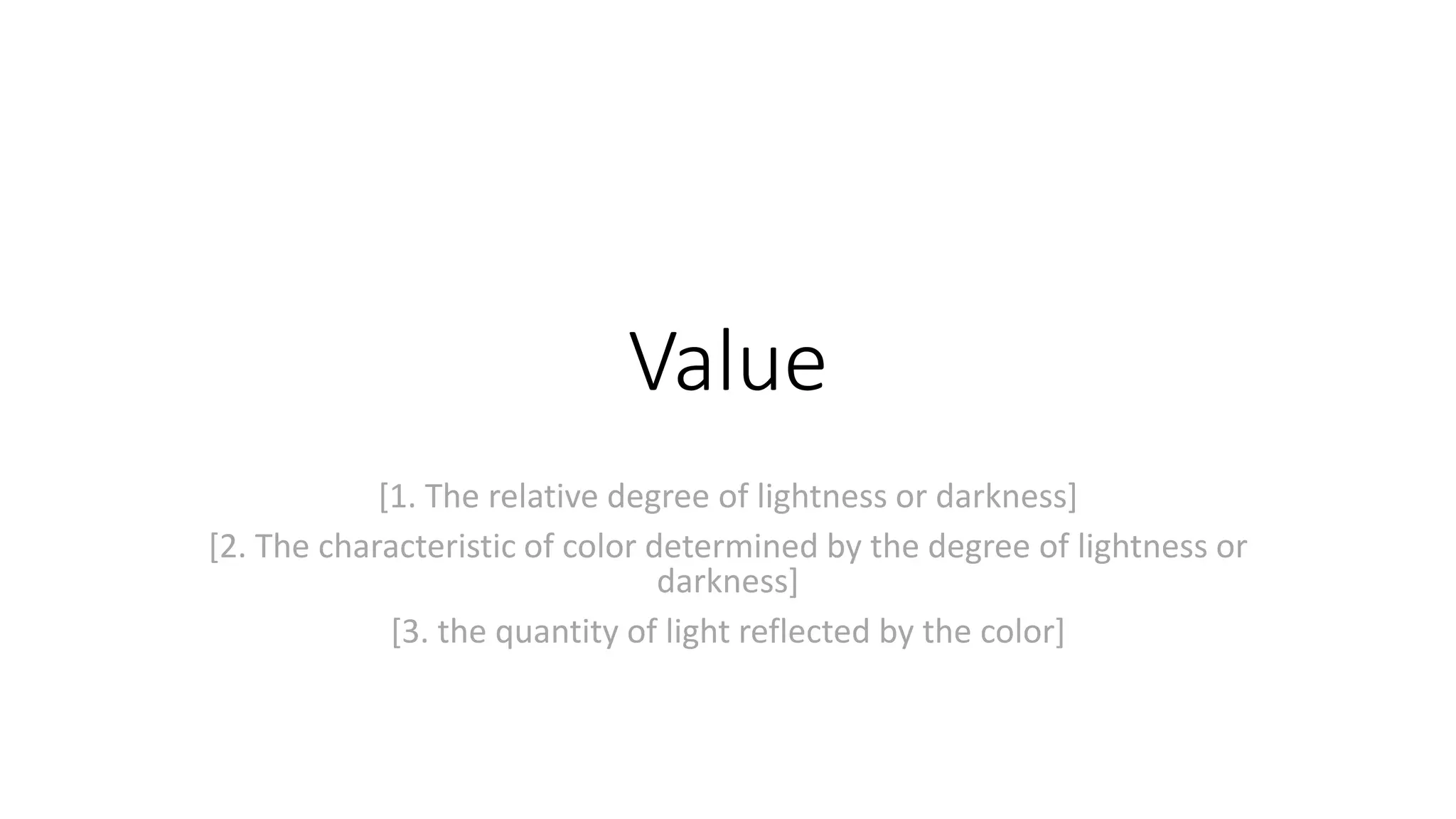 Element of Art - Value | PPTX