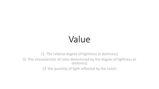 Element of Art - Value | PPTX