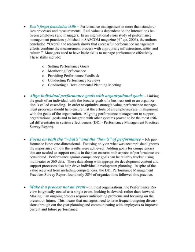 Value Promise Of Performance Management | PDF