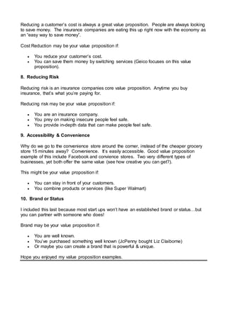 Value proposition | DOCX
