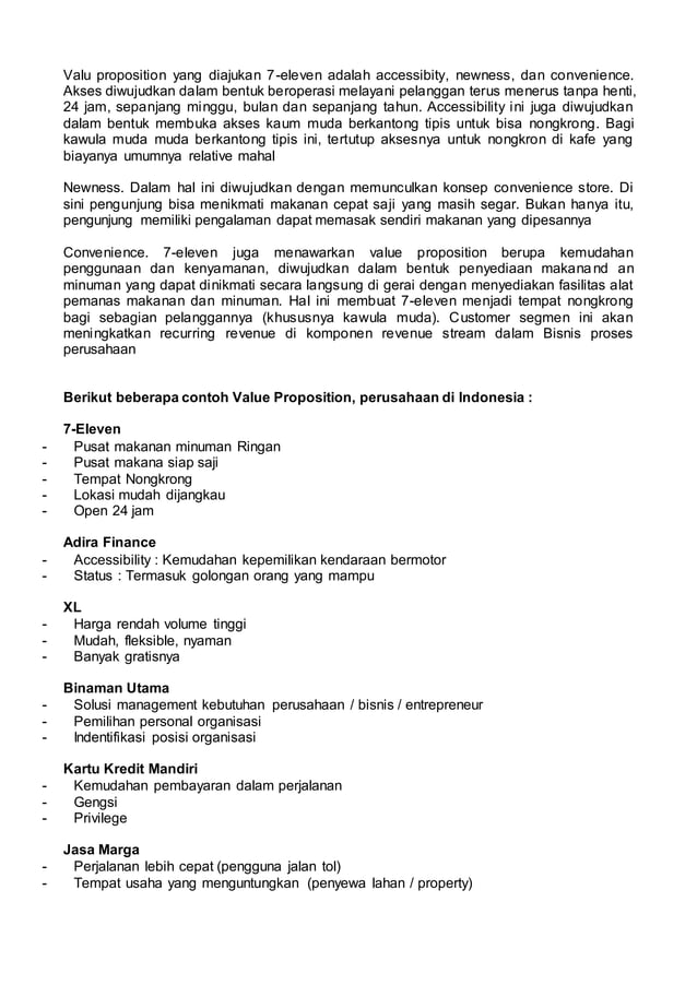 Value proposition | PDF