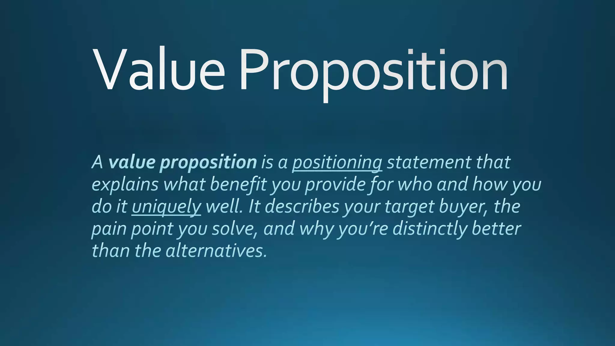 Value proposition | PPTX