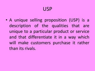 Value proposition & usp | PPTX