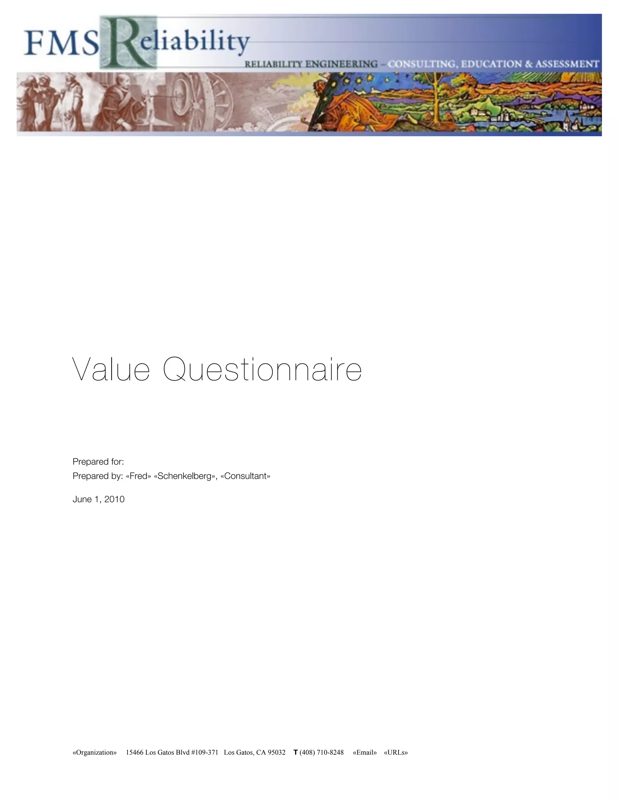 Value questionnaire | PDF