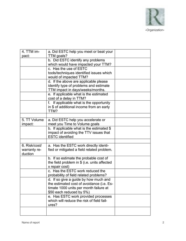 Value questionnaire | PDF
