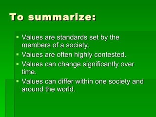 Values | PPT