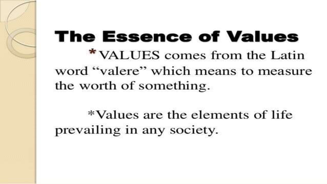 Hierarchy of Values | PPT