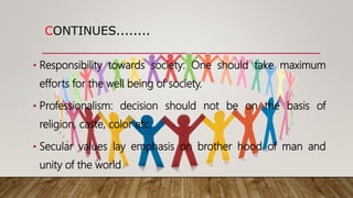 SPIRITUAL& SECULAR VALUES | PPTX