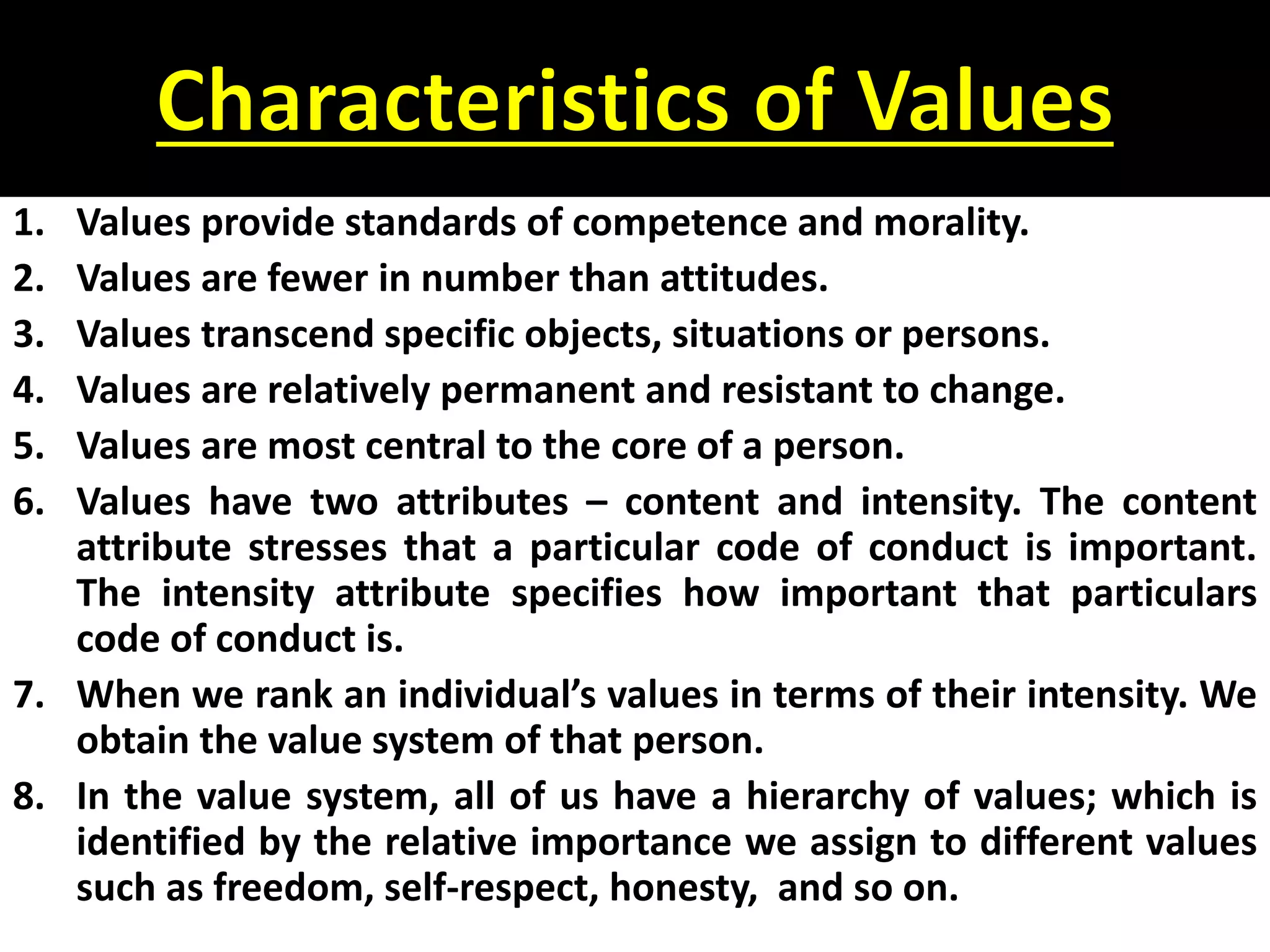 Values - Organisational Behaviour | PPTX