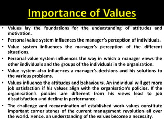 Values - Organisational Behaviour | PPTX