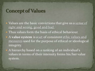 Organizational Behavior : Values | PPTX