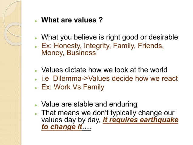 Organizational Behavior : Values | PPTX