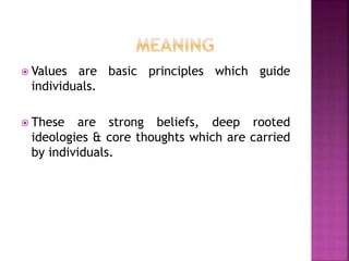 VALUES IN OB | PPTX