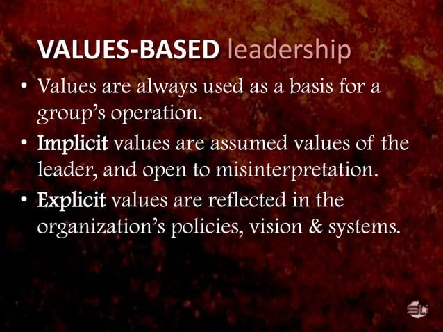 Values Based Leadership | PPTX