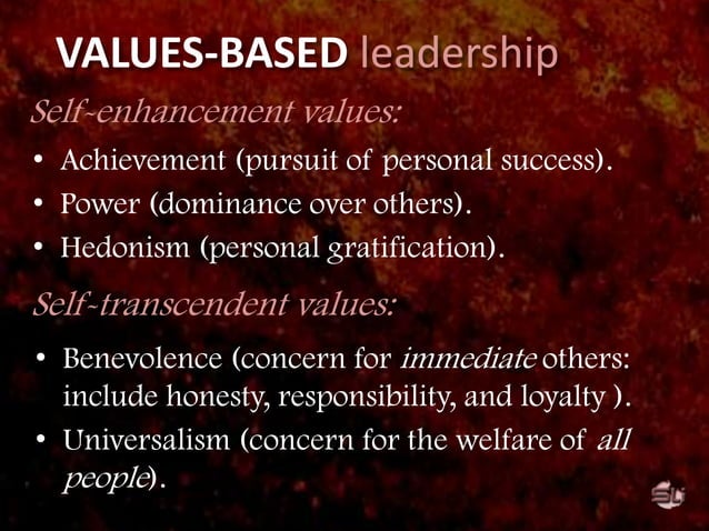 Values Based Leadership | PPTX