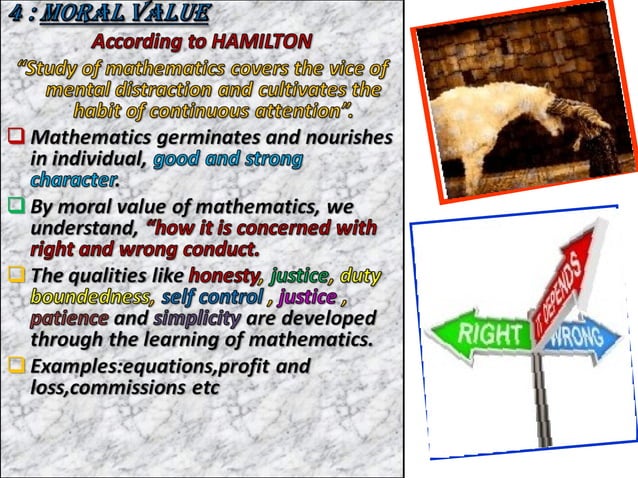 Values inculcated by Mathematics | PPT