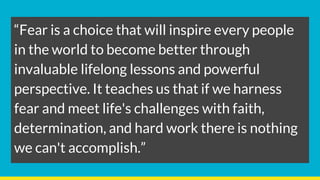 Values - Facing My Fears with Courage | PPTX