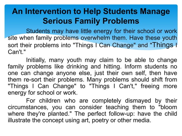 VALUES-INTERVENTION-ACTIVITIES for students | PPT