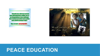 Values Peace Education and peace education | PPT