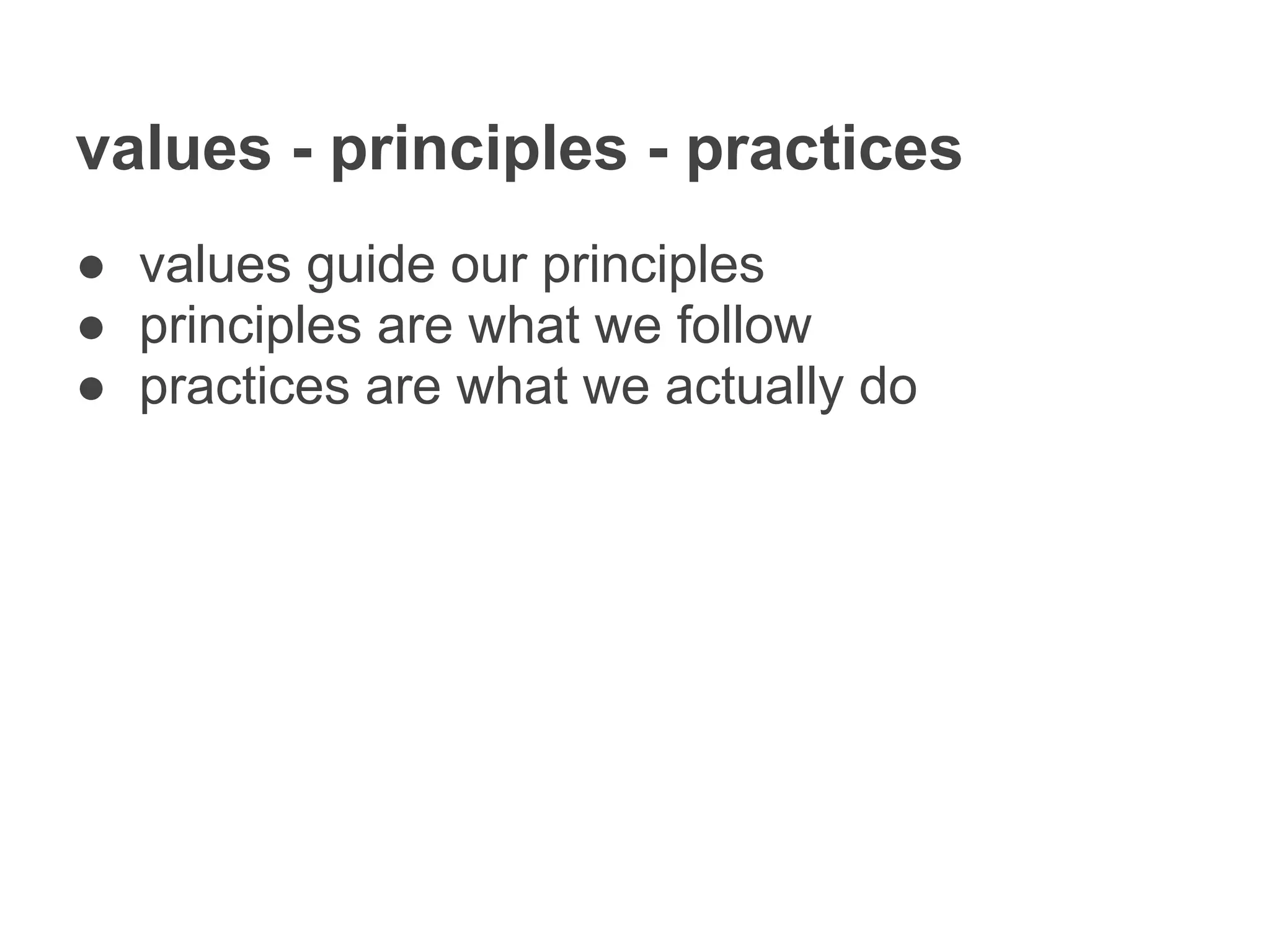 Software Development - values principles-practices | PPT