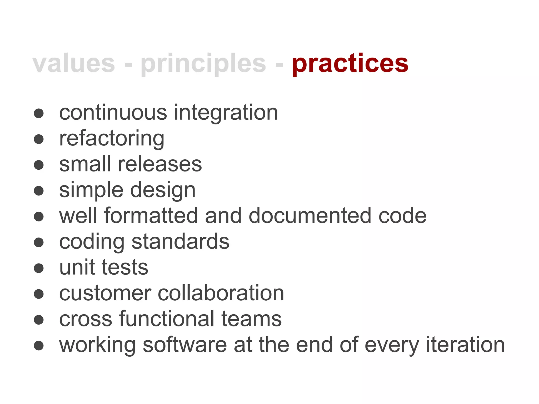 Software Development - values principles-practices | PPT