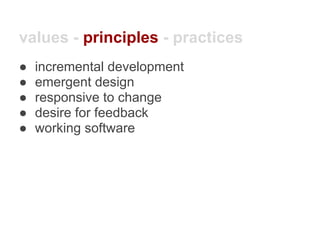 Software Development - values principles-practices | PPT