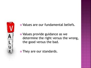 VALUES FOR BETTER LIFE | PPTX