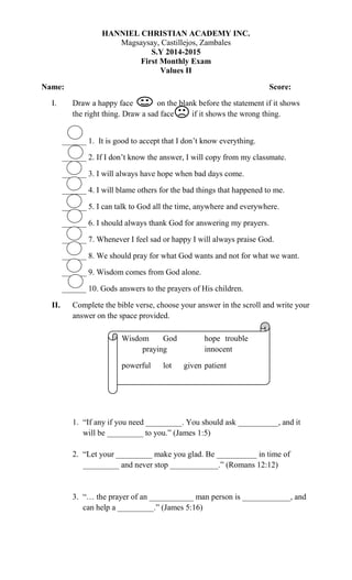 Values education | DOCX