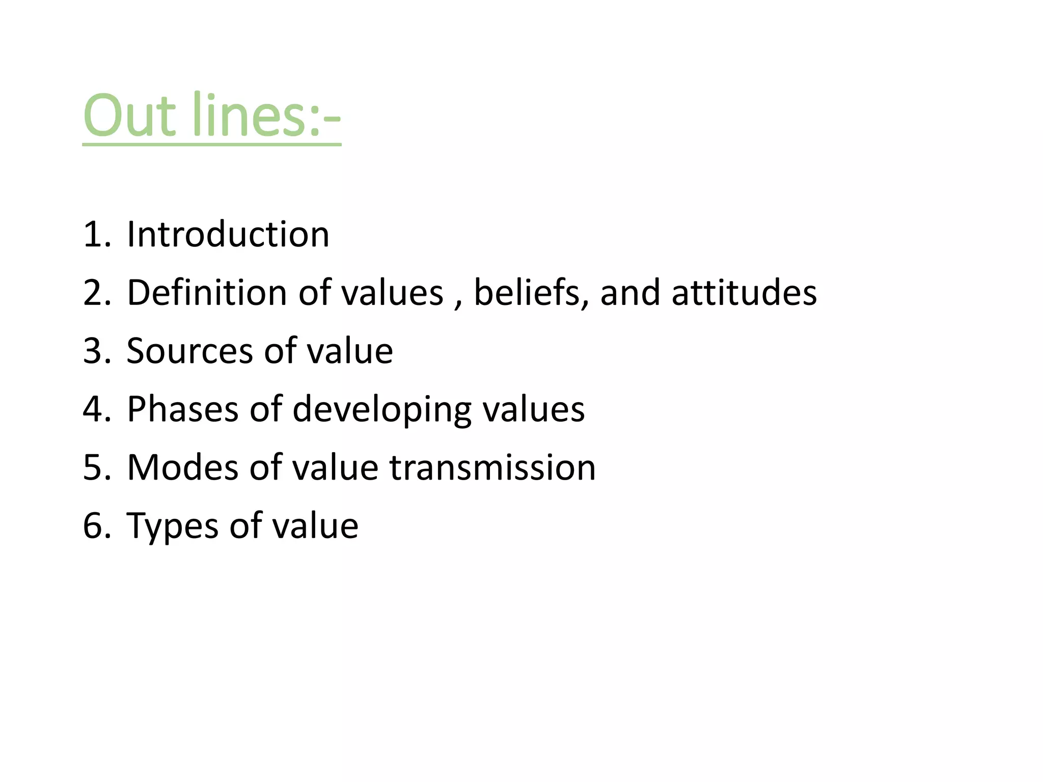 Values ,beliefs and attitude | PPTX