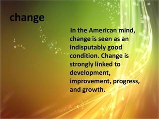 Values Americans live by | PPTX