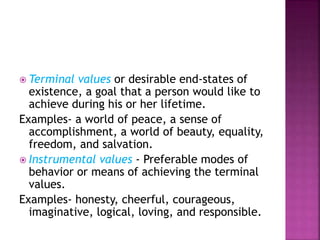Values and attitudes | PPTX