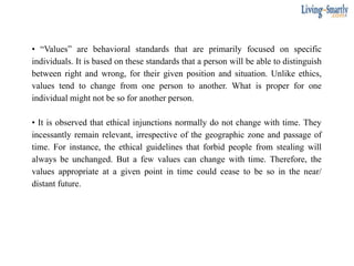 Values And Ethics – How Are They Different? | PPTX