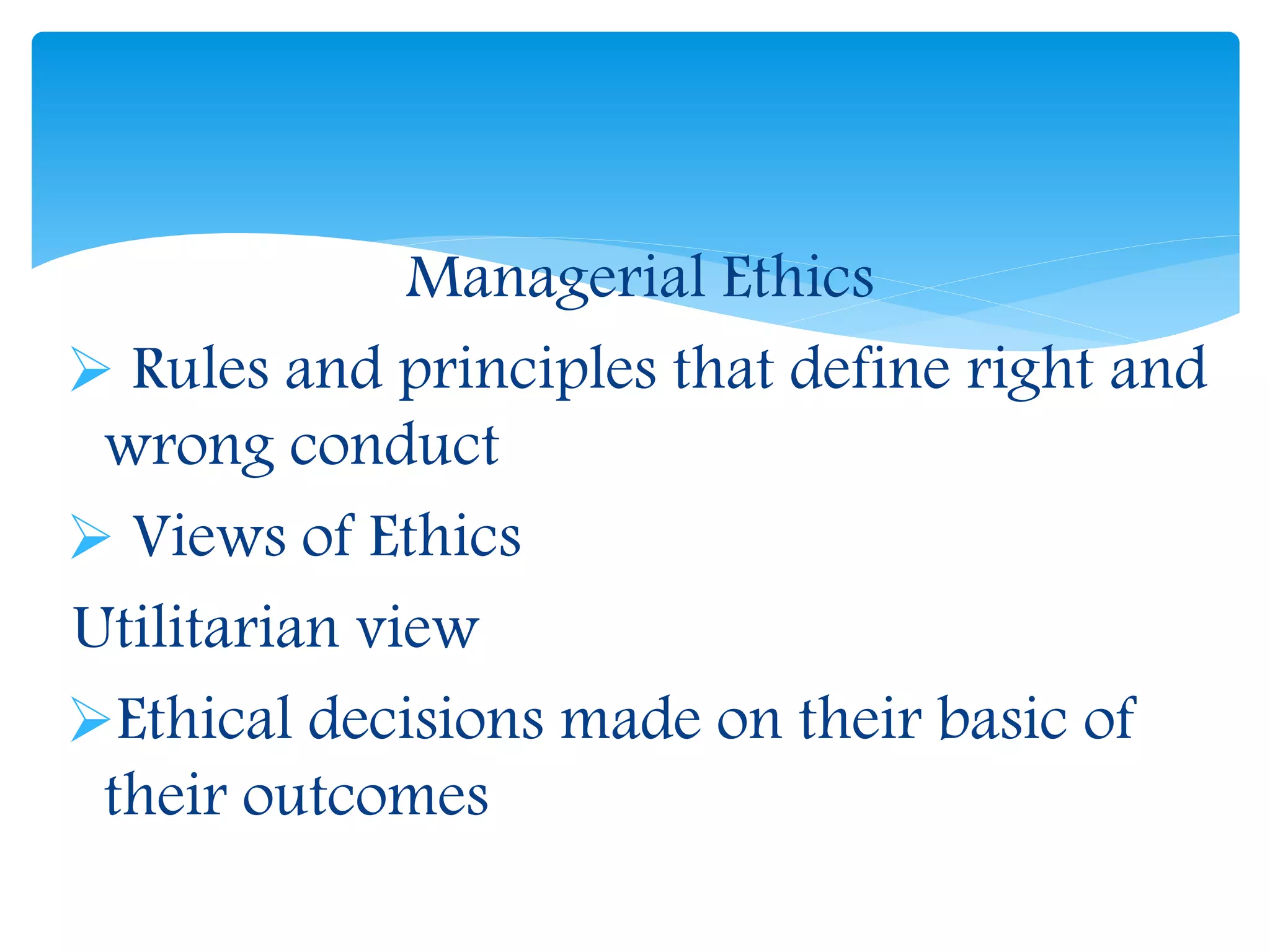 Values and ethics in management tvk ppt | PPTX